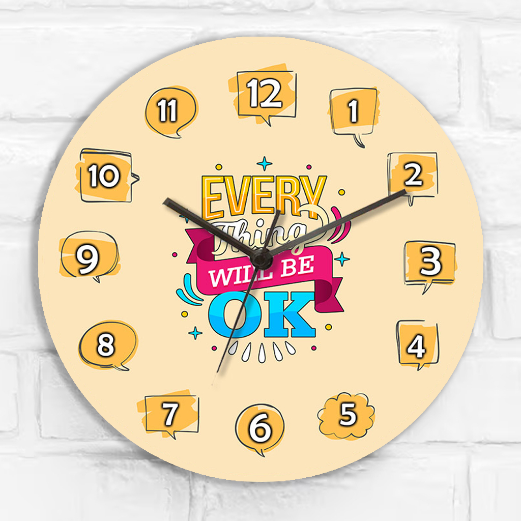 Jual Jam Dinding Custom Kayu Unik motif kata motivasi | Shopee Indonesia