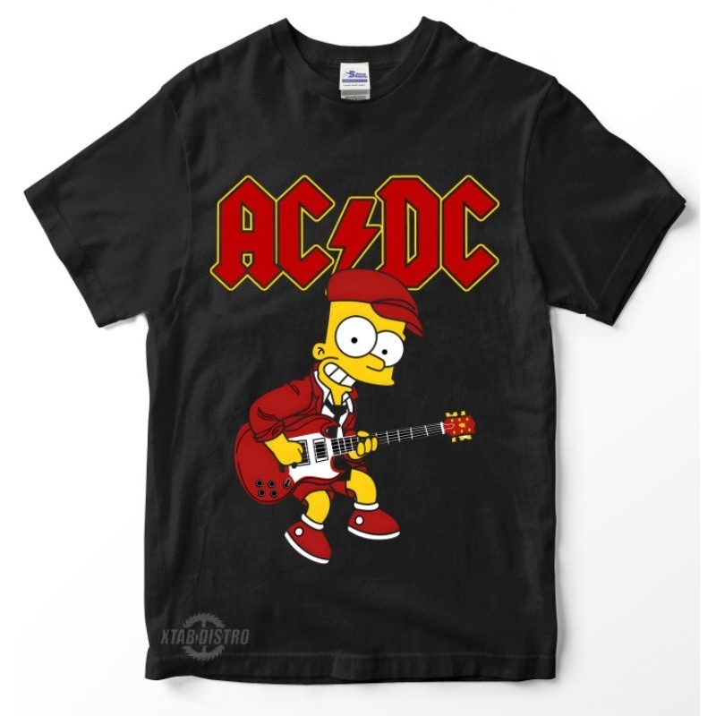 Jual Kaos ACDC SIMPSONS Premium tshirt acdc kartun rock n roll | Shopee ...