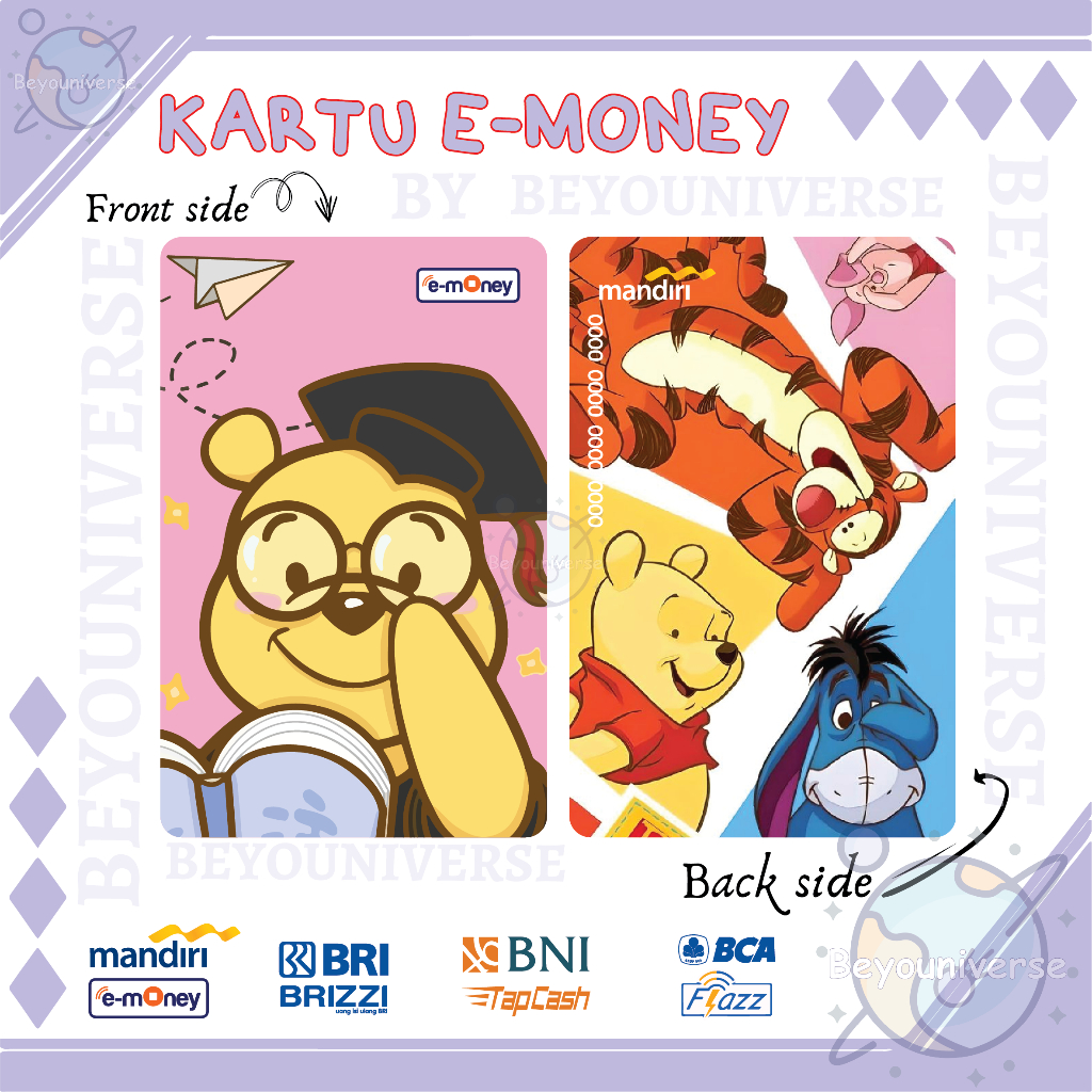 Jual Emoney Flazz Etoll Winnie The Pooh Cute Honey Bear Kartu Mandiri E ...