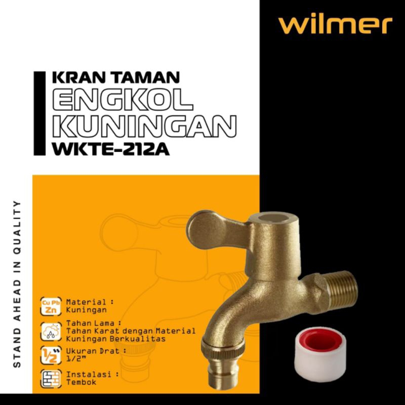 Jual Kran Taman Kuningan 1/2 inch / Kran Taman Wilmer Full Kuningan ...