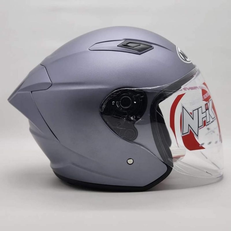 Jual NHK R1 ELITE DIM GREY DOFF SOLID | Helm half face r1 elit abu doff ...