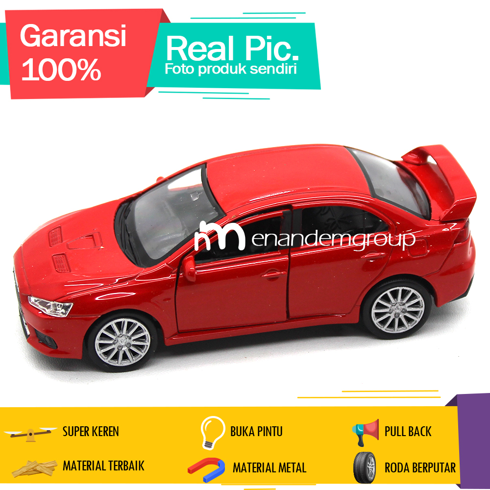 Jual Diecast Miniatur Mainan Mobil Mitsubishi Lancer Evolution X Besi ...