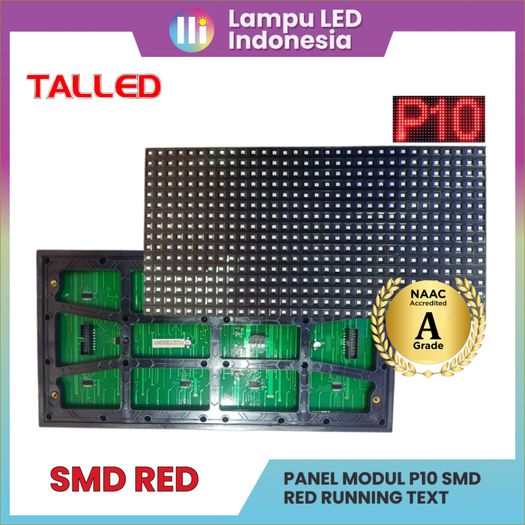 Jual MODUL LED P10 RUNNING TEXT SMD RED/ MERAH OUTDOOR TALLED | Shopee ...