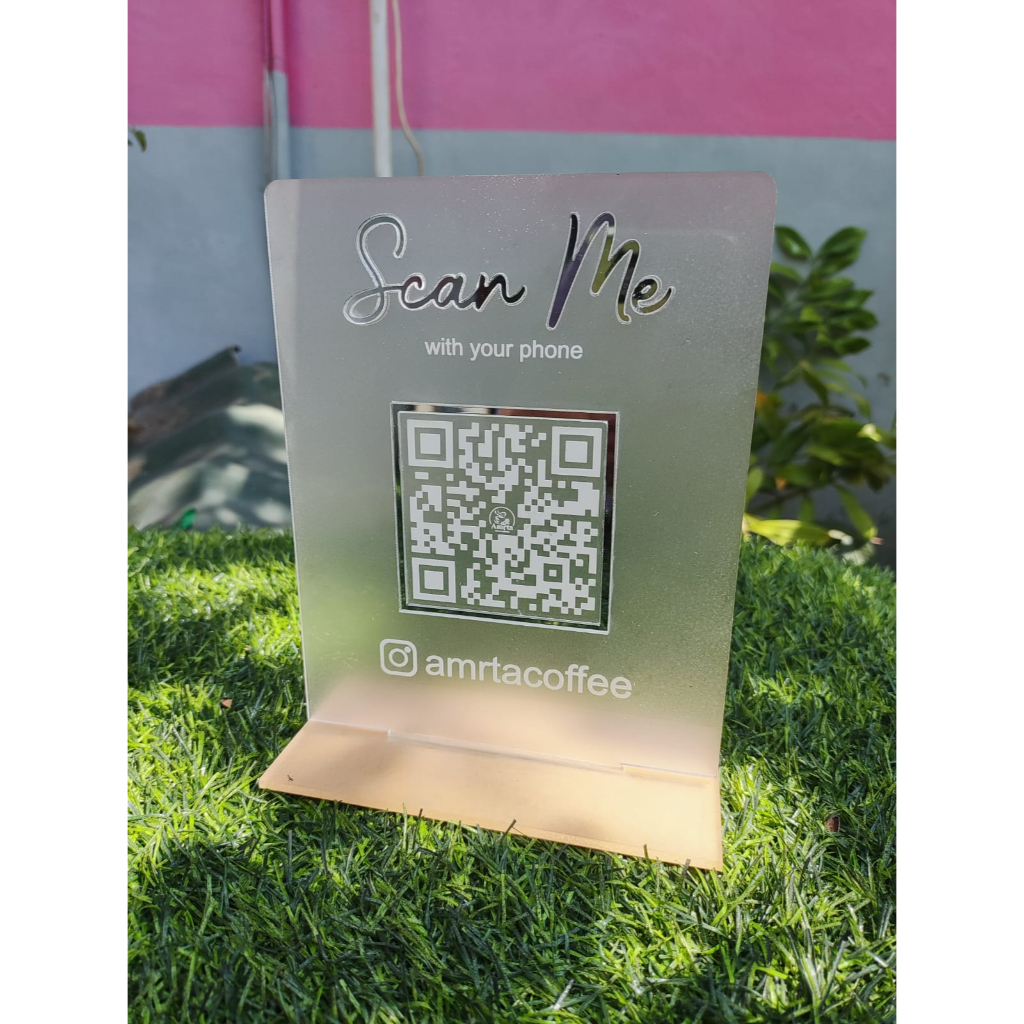 Jual QRIS Stand Akrilik / QRIS Menu Akrilik | Shopee Indonesia