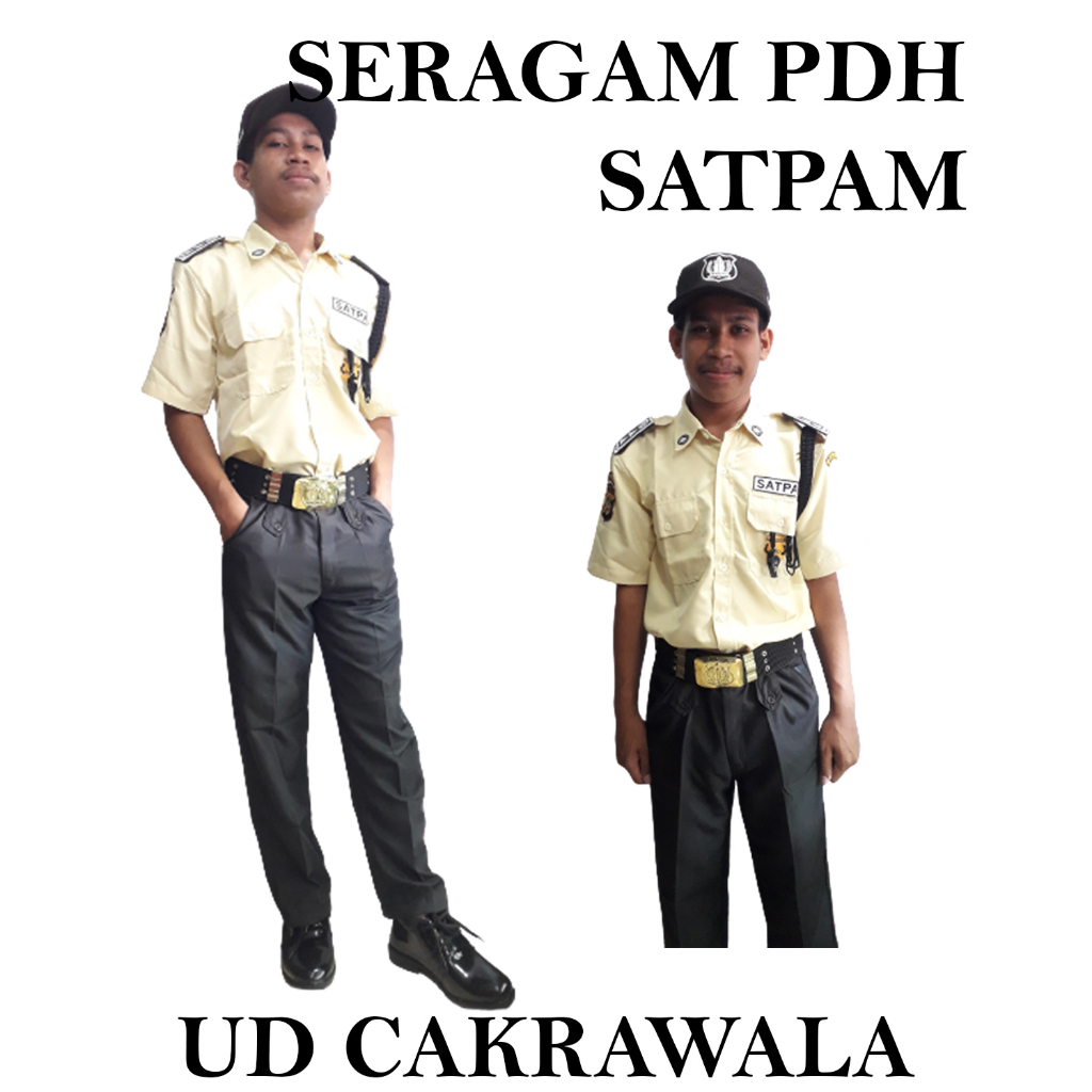 Jual SERAGAM PDH SATPAM TERBARU/ PDH SATPAM CREAM 2023 / UNIFORM ...