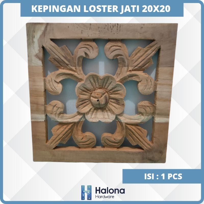 Jual KEPINGAN LOSTER KAYU 20X20 JATI - DEKORASI DINDING KAYU ...