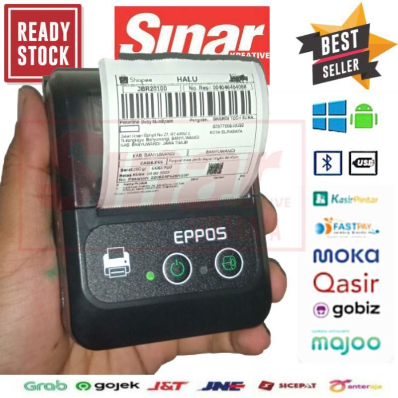Jual PRINTER BLUETOOTH MINI THERMAL EPX583 58MM CETAK RESI DAN PPOB STRUK KASIR | Shopee Indonesia