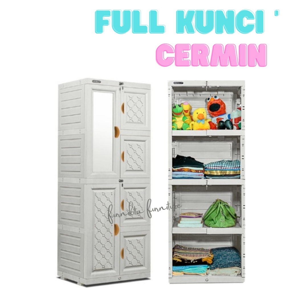 Jual LEMARI BAJU PLASTIK NAPOLLY MINI CABINET MCAB 46 ION / LEMARI ...