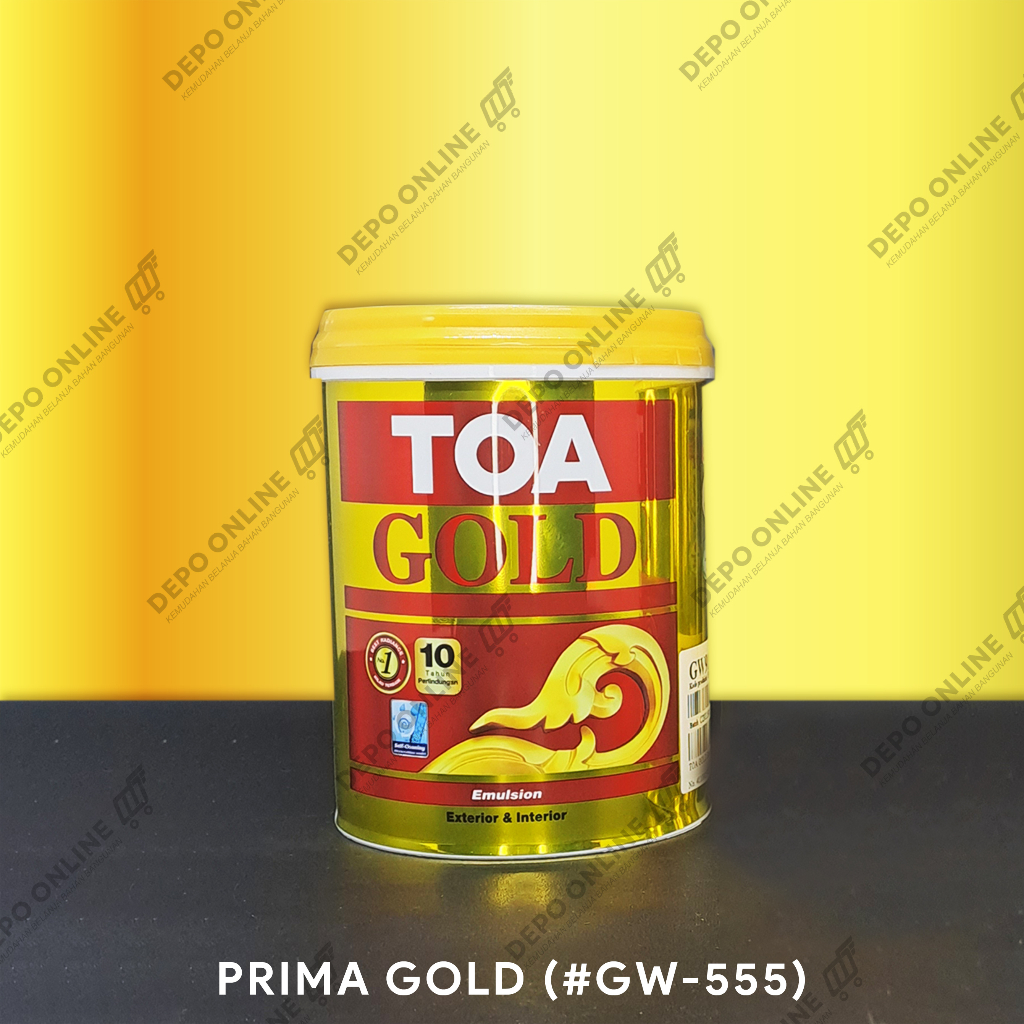 Jual : CAT TEMBOK TOA GOLD PAINT CAT TEMBOK WARNA EMAS 1 LITER | Shopee ...