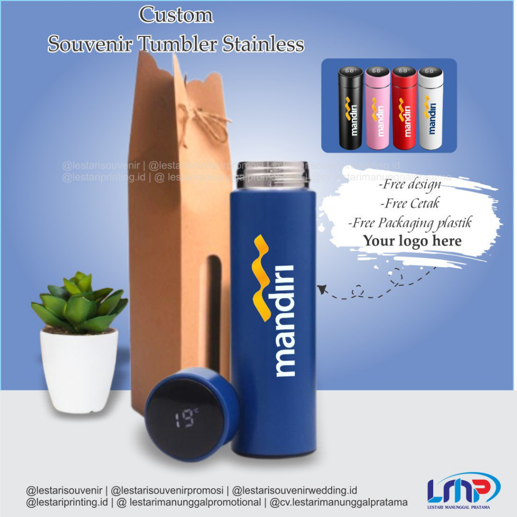 Jual Souvenir Tumbler Smart LED Custom (tb-02) /Souvenir kantor/Tumbler ...