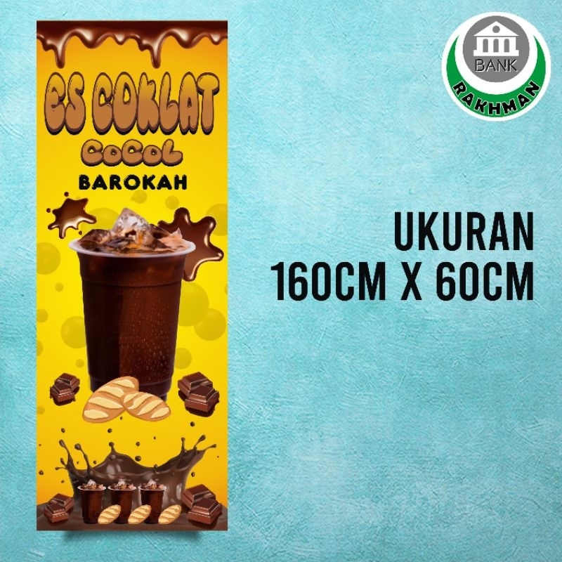 Jual SPANDUK BANNER ES COKLAT MANTAP VIRAL UKURAN 60CM X 160CM | Shopee ...