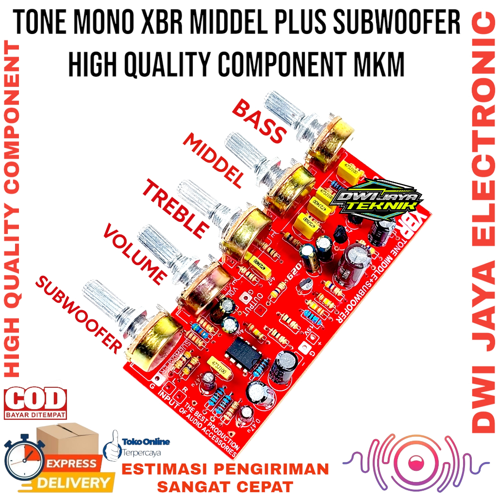Jual Tone Control Mono MKM Middle Plus Subwoofer 5 Potensio | Shopee ...