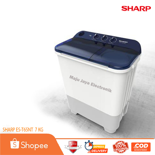 Jual SHARP Mesin Cuci 2 Tabung 8 KG EST 75NT Low Watt Cuci dan Kering ...