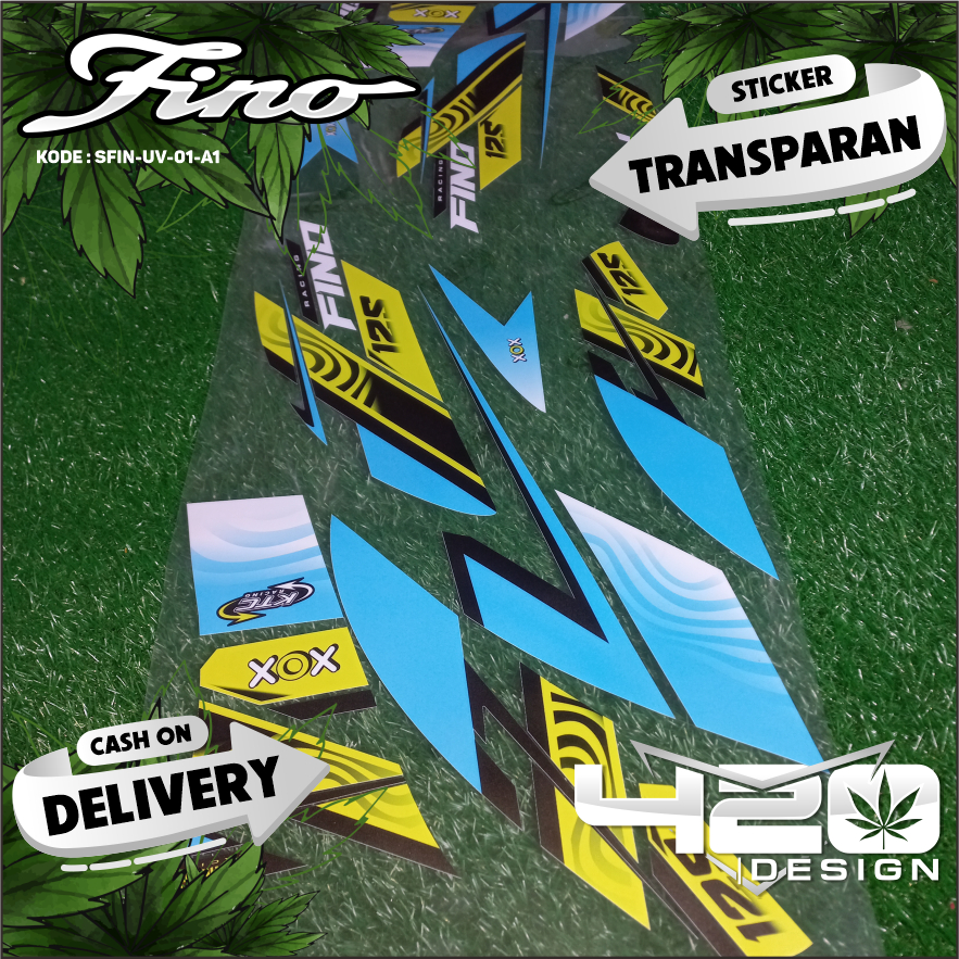 Jual STRIPPING STICKER TRANSPARAN FINO FI 125 CC / LIST SIMPEL MIO FINO ...