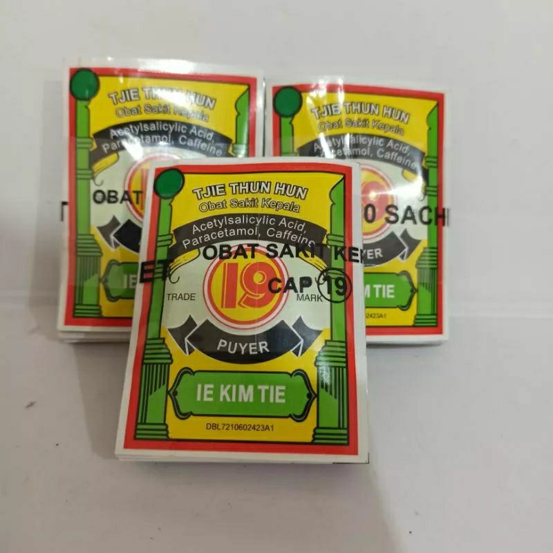 Jual obat sakit kepala sakit gigi puyer 19 1 pak (isi 10 sachet ...