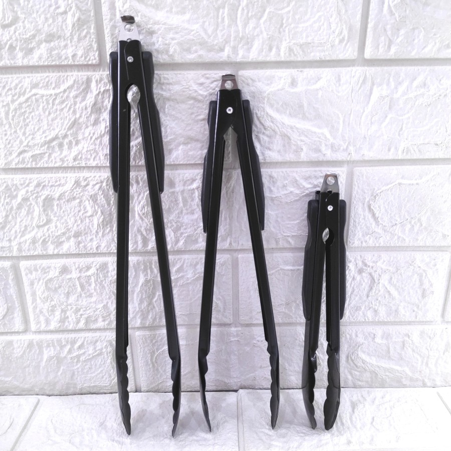 Jual Capitan Makanan Stainless Steel Super Tebal Merah Tongs 9" 12" 14 ...