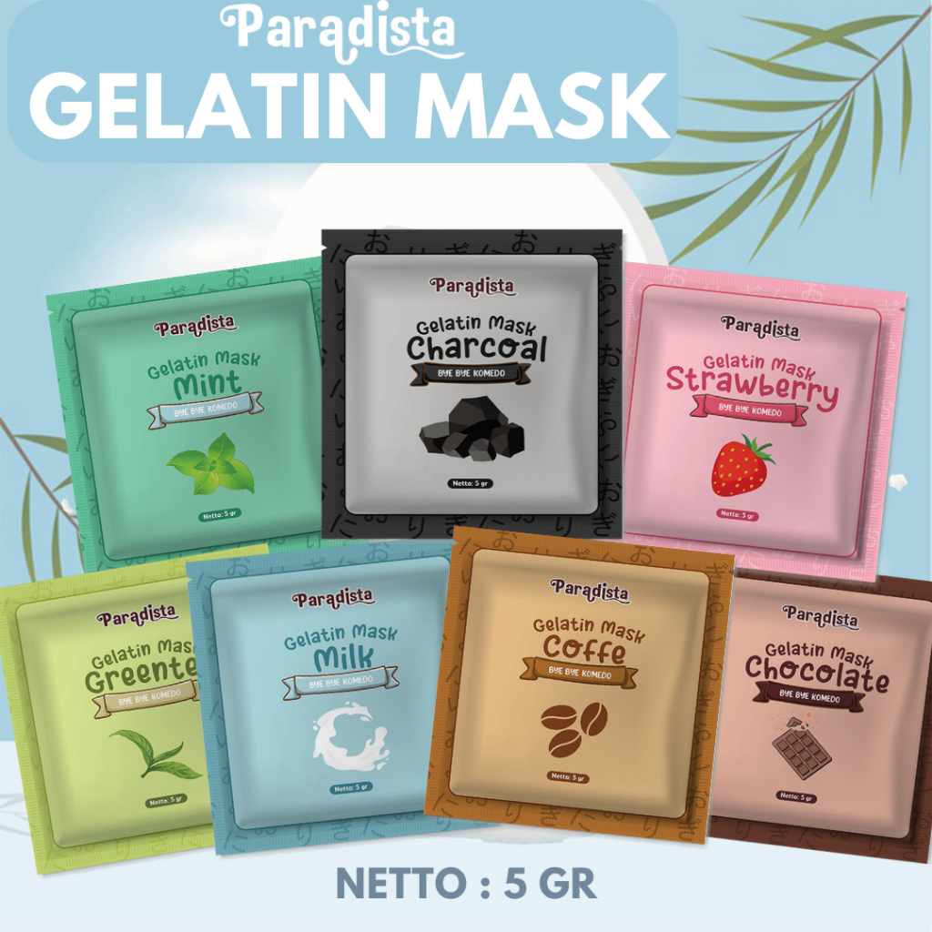 Jual GELATIN MASK PARADISTA 5 GR- MASKER KOMEDO GELATIN ASLI 100% AMPUH ...