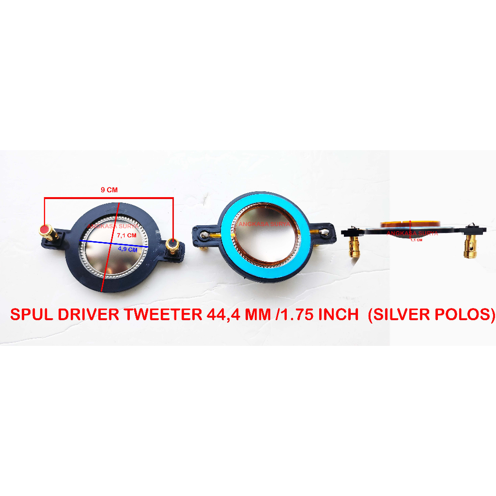Jual Spul Driver Tweeter 44,4 mm Silver Polos Spool Spull Spoll Twitter ...