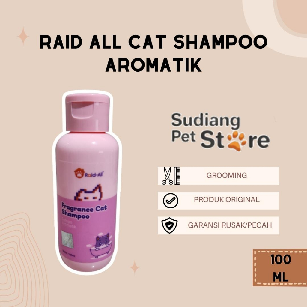 Jual Sampo Kucing Wangi Raid All Aromatik Fragrance Cat Shampoo 100 ml ...