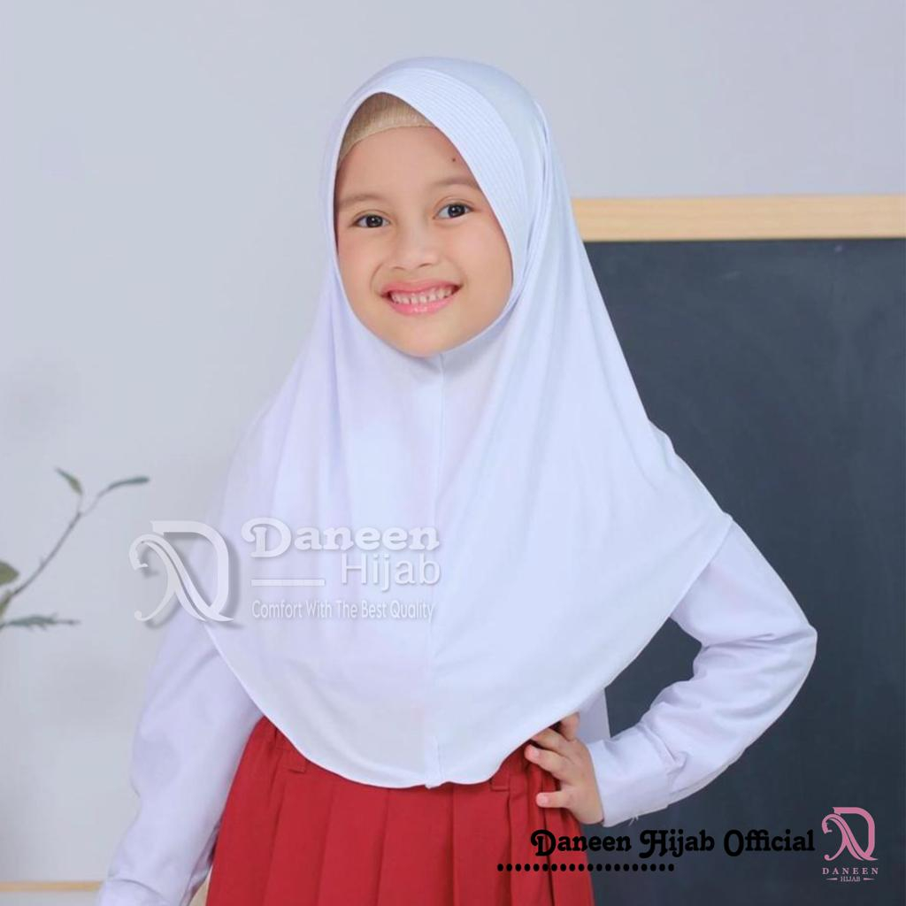 Jual Jilbab Sekolah Bergo Hamidah Oval anak paud SD / Hijab bergo Hamidah anak terbaru bahan ...