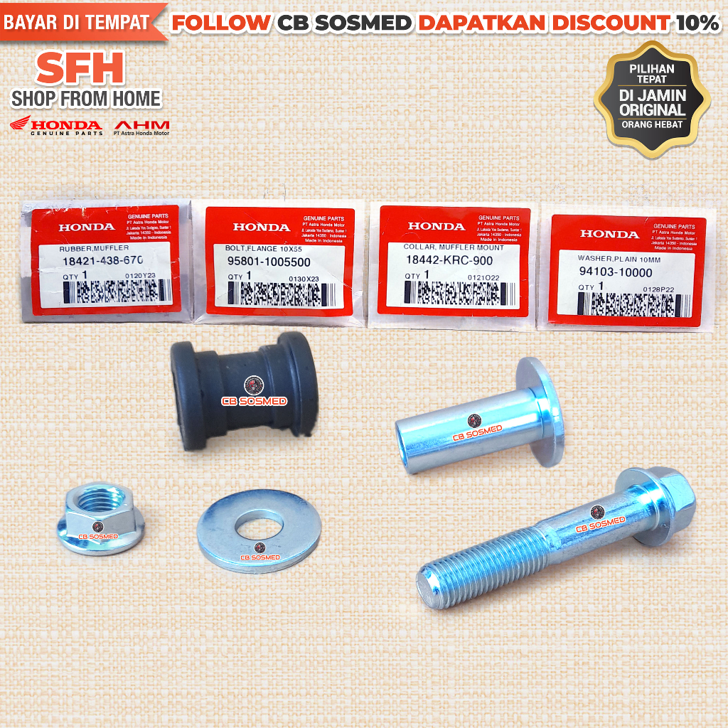 Jual Karet Pangkon Knalpot Megapro New Karet Dudukan Knalpot MP Primus ...