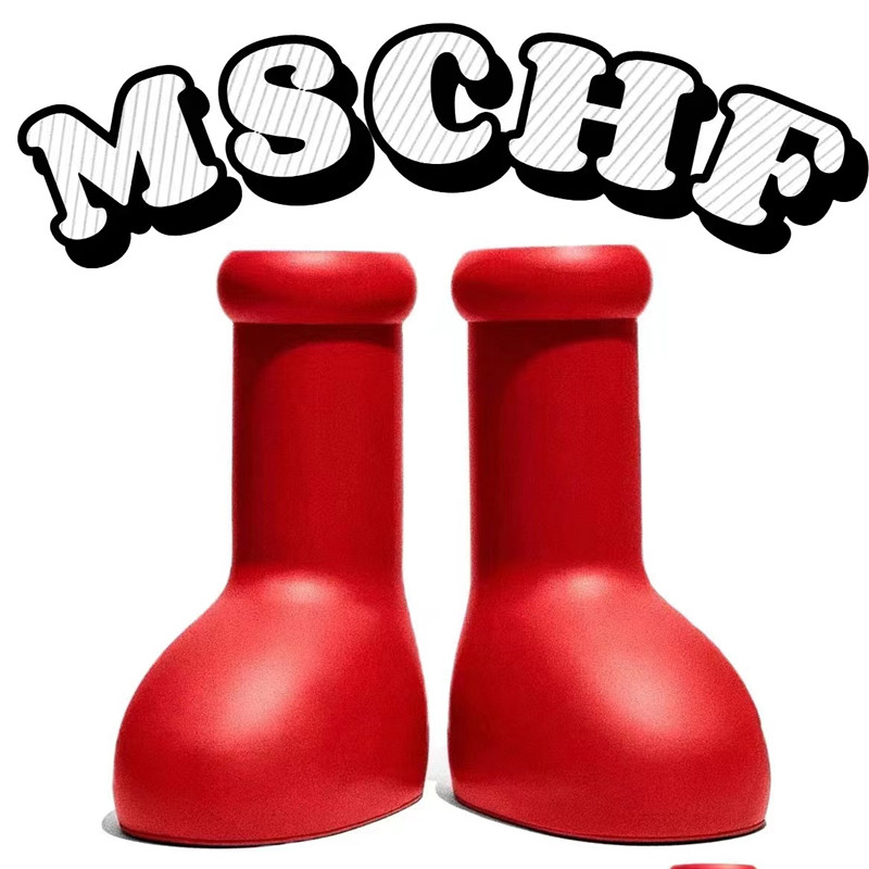 Jual MSCHF Astro Boy Big Red Boots bot pria dan wanita sepatu bot anti ...