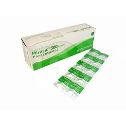 Jual Mirasic Paracetamol 500 Mg Kaplet (Strip) / Demam / Sakit Kepala ...