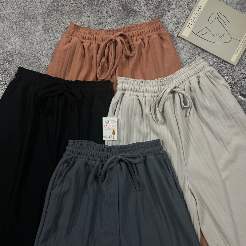 Jual Kulot Knit Tebal Premium Tali serut/Kulot Knit Highwaist Terbaru ...