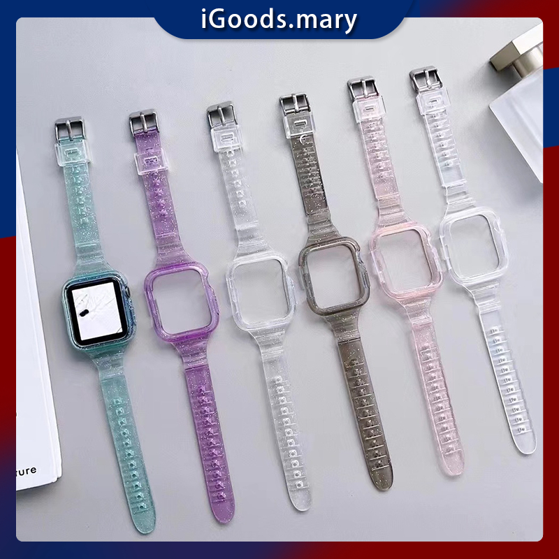 Jual Transparan Tali Kecil Apple Watch Series 7 6 SE 5 4 3 2 1 Strap ...