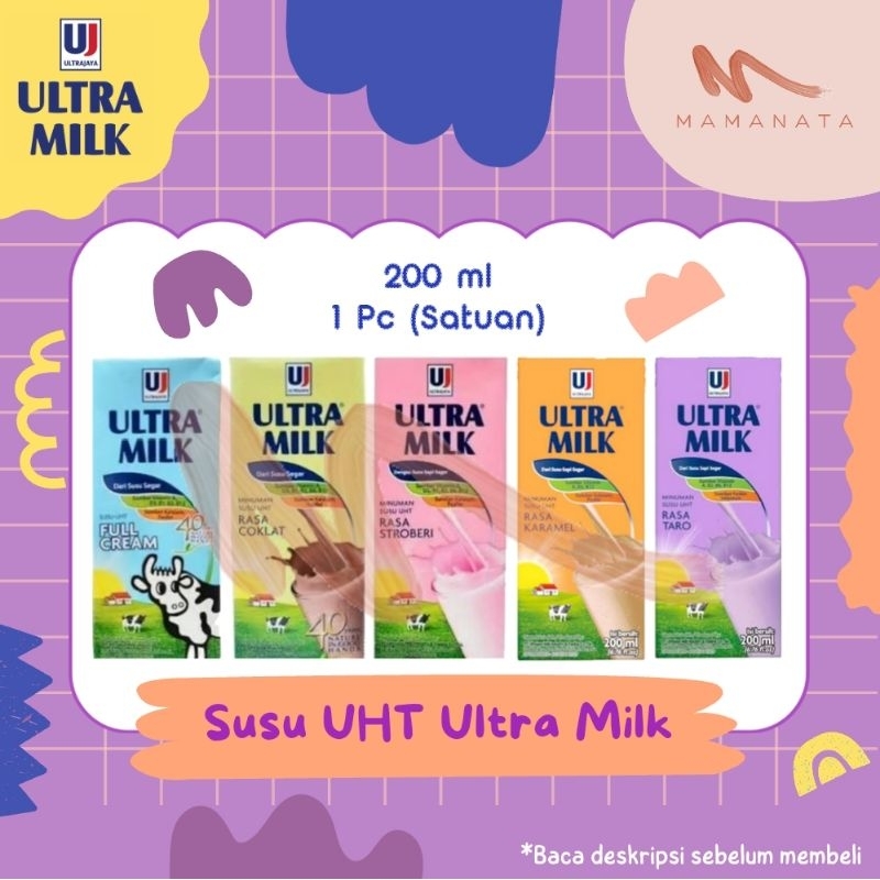 Jual Susu UHT Ultra Milk 200 ml | Shopee Indonesia
