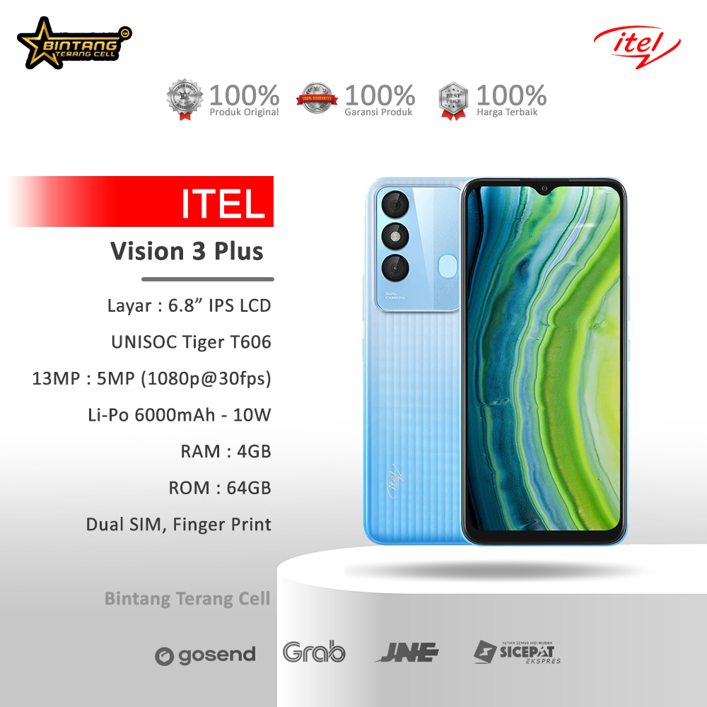Jual itel vision 3 plus VISION 3 PLUS ram 4Gb extended 3Gb up to 7/64Gb ...
