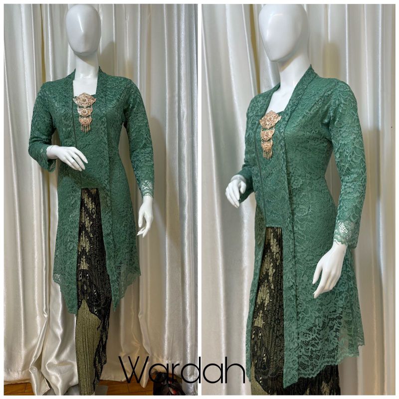 Jual Realpict setelan kebaya brokat kutubaru tunik//kutubaru brokat//brokat modern//tunik ...