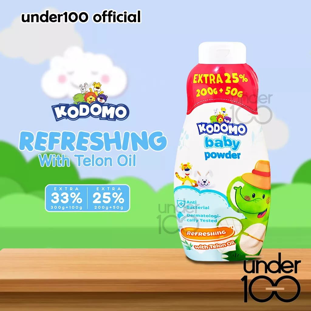 Jual KODOMO Baby Powder Refreshing Powder with Telon Oil Extra 25% 200g ...