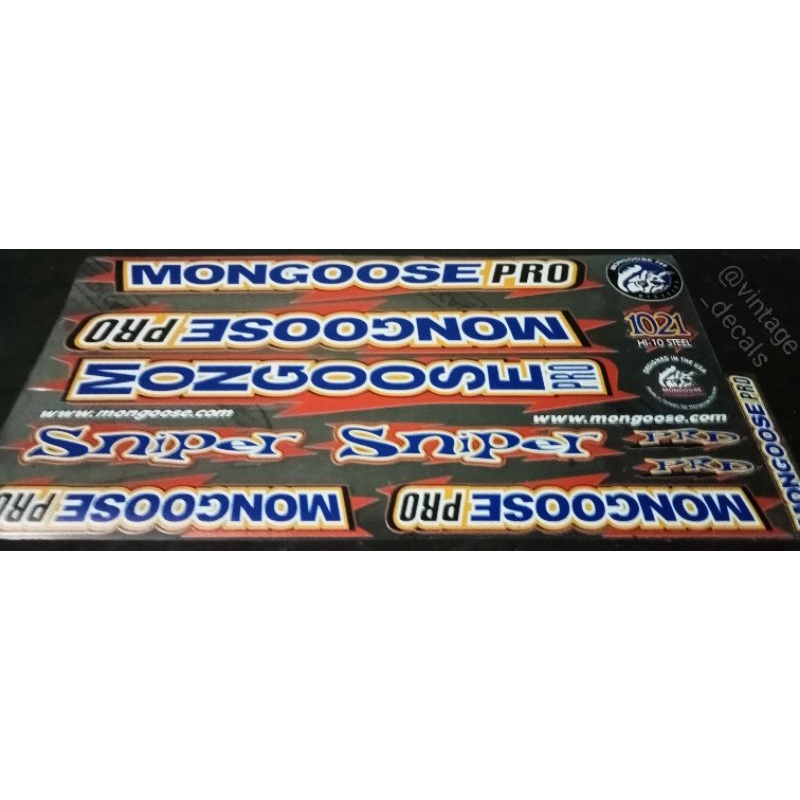 Jual sticker decals replacement Mongoose pro sniper | Shopee Indonesia