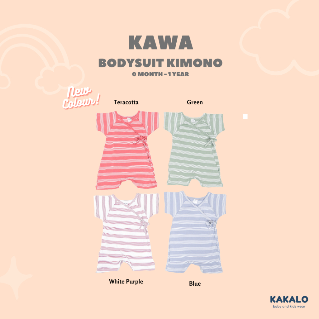 Jual KAKALO Baju Bayi | Kimono Kawa Bodysuit (0-1 Tahun) | Shopee Indonesia