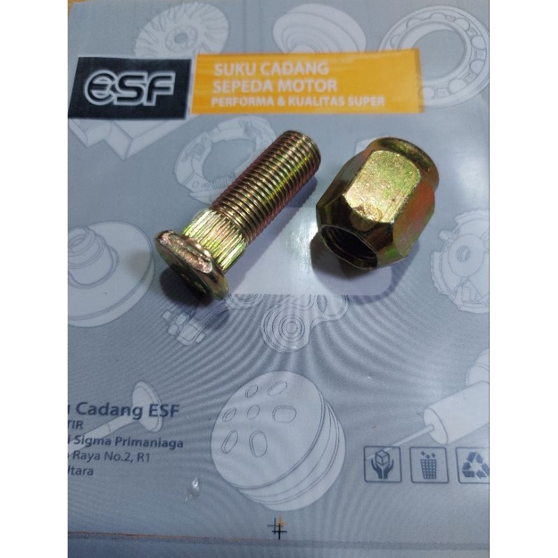 Jual Baut + mur roda Buka Kiri Motor Roda Tiga VIAR KAISAR NOZOMI ...