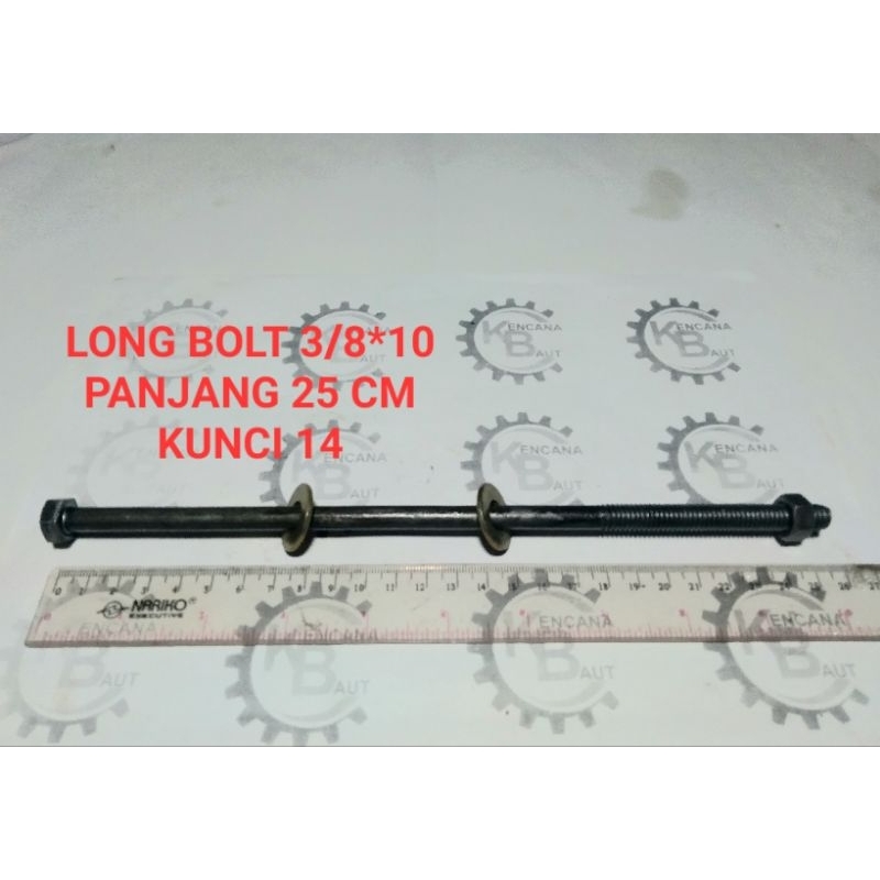 Jual BAUT PANJANG 3/8 X 10" / LONG BOLT / BAUT BALOK KAYU / BAUT ...