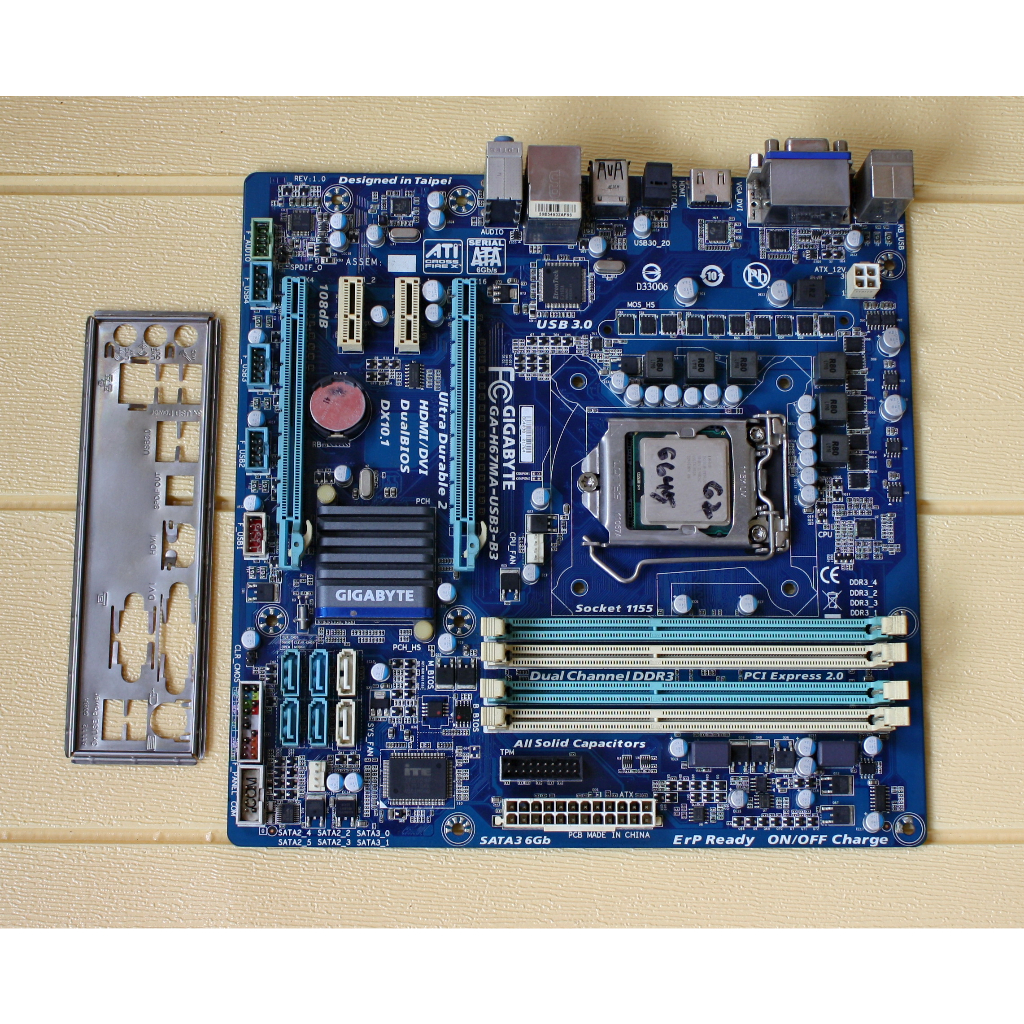 Jual PAKET INTEL LGA 1155 MOBO GIGABYTE GA H67MA USB 3 4 SLOT RAM ...