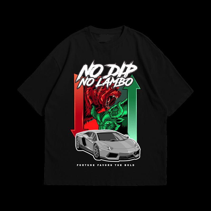 Jual Paranoise x Timothy Ronald “NO DIP NO LAMBO”Oversize Tee | Shopee Indonesia