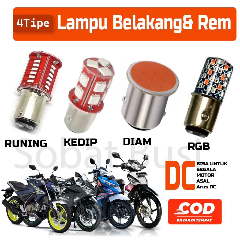Jual LAMPU REM BRAKE LED MOTOR PLASMA RUNING FLASH RGB VARIASI DC Aksesoris belakang utama sorot ...