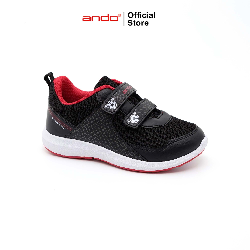Jual Ando Official Sepatu Sneakers Attacker V Anak - Hitam/Merah ...