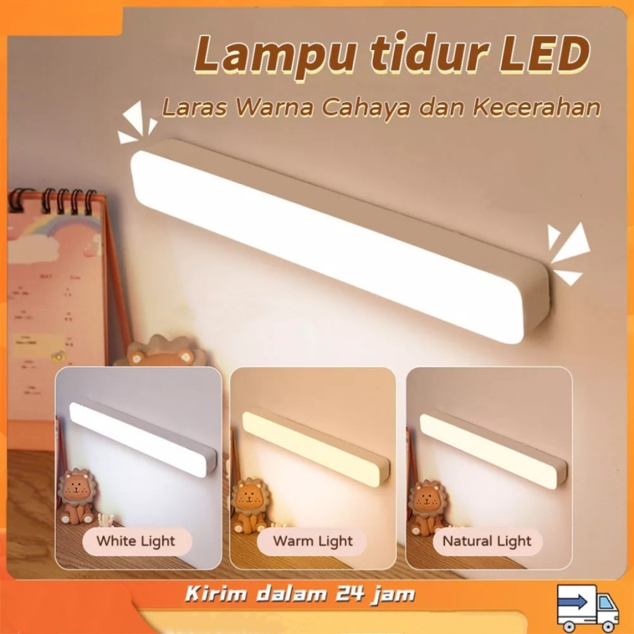 Jual Led lamp 3 warna adjustable portable lampu meja belajar lemari ...