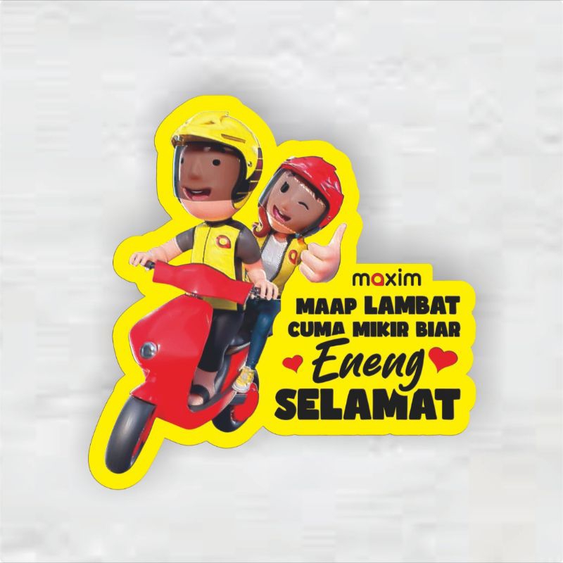 Jual STICKER MAXIM YANG PENTING SELAMAT | STIKER GOMBAL | HELM | MOTOR ...