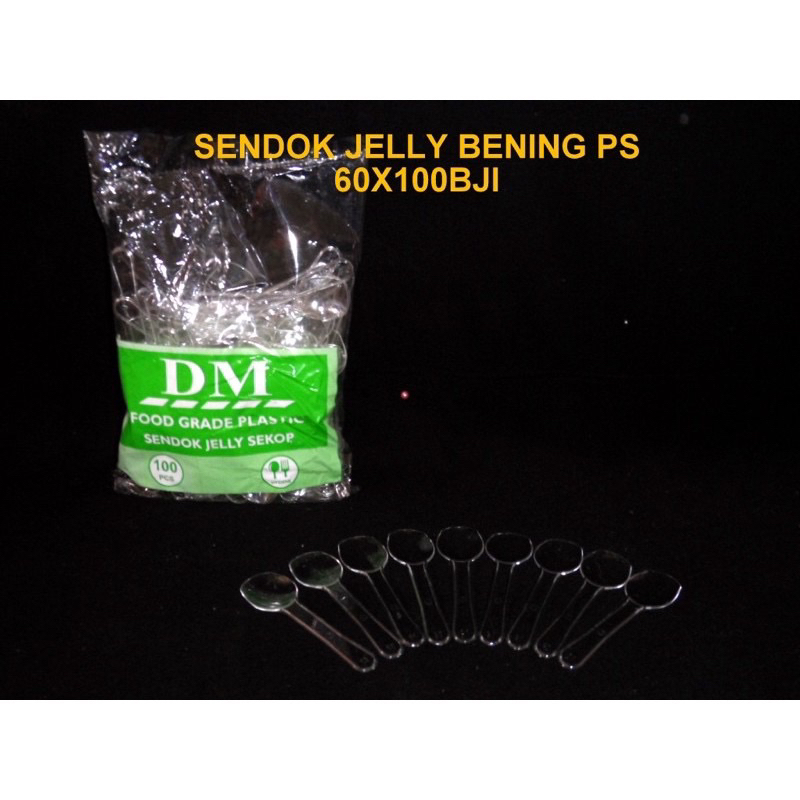 Jual [100 biji] sendok agar | sendok jely jelly bening | sendok ice ...