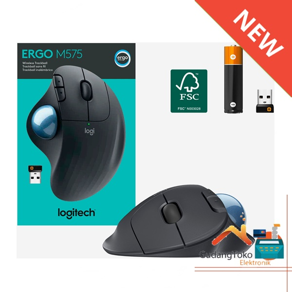 Jual Logitech Ergo M575 Wireless Dual Mode Bluetooth Trackball M570 ...