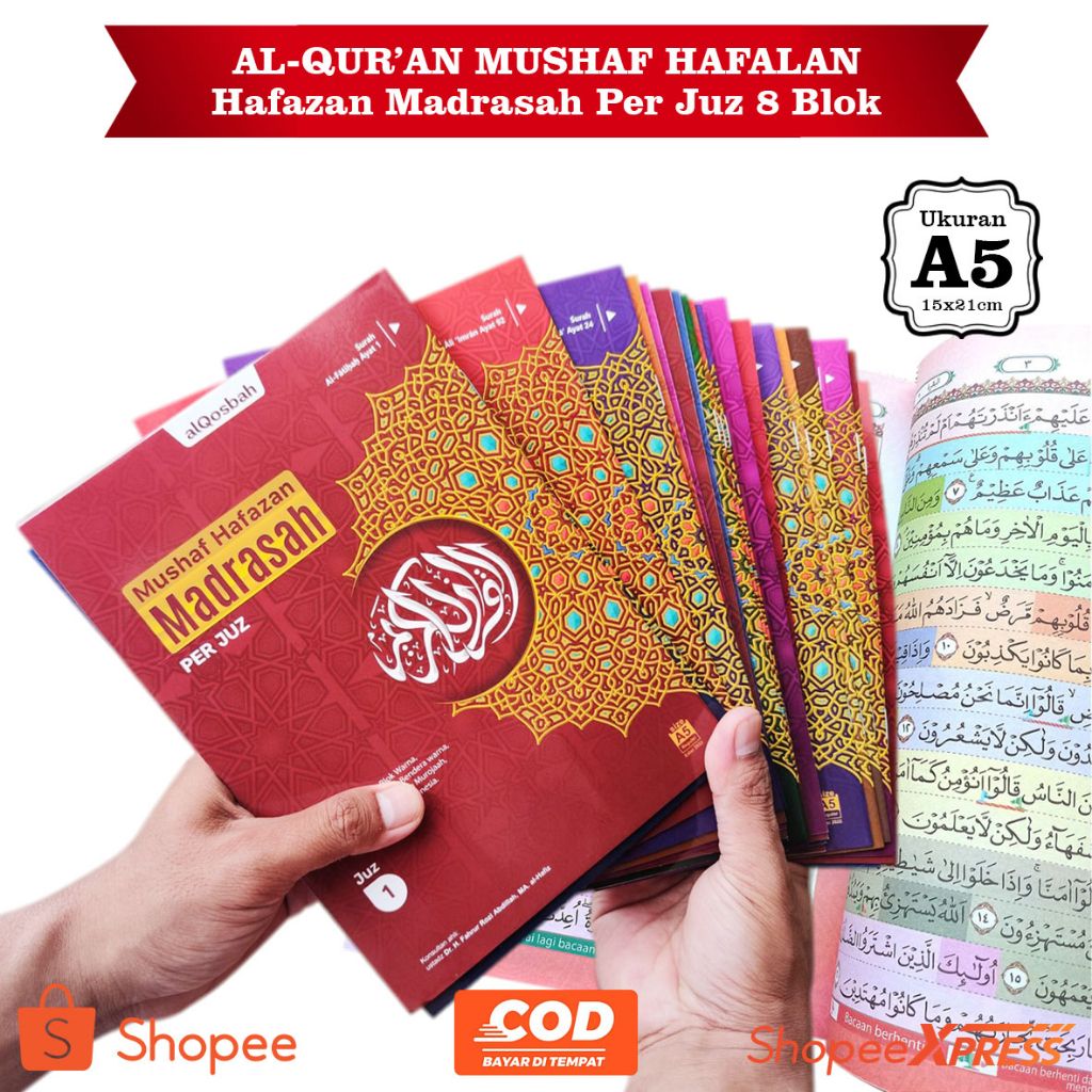 Jual Al Quran Mushaf Hafazan Madrasah Per Juz Ukuran A5 Alquran Hafalan ...