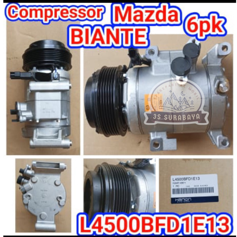 Jual Kompresor Mazda Biante Skyactiv 6Pk Cx 5 Cx5 Hanon Hcc Asli Korea Compressor Compresor ...
