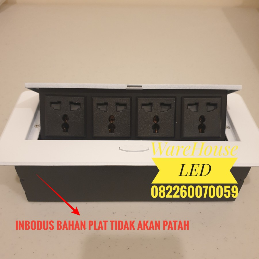 Jual Stop Kontak Meja Flip Up Stopkontak Table 4 Colokan 3Pin UNIVERSAL ...