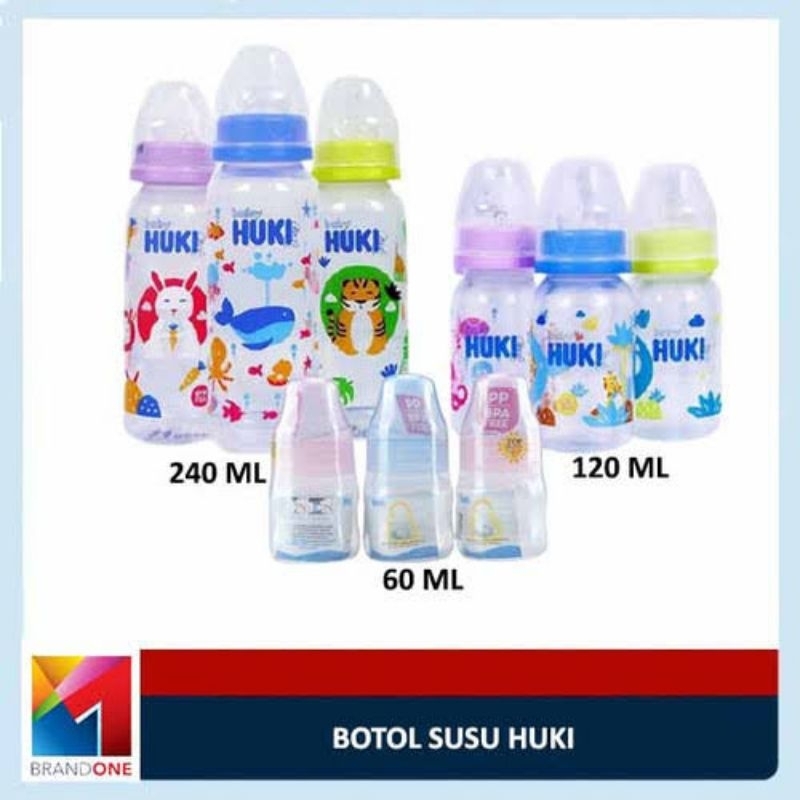 Jual Botol Susu & Niple Huki Gepeng 60 ml/120ml/240ml | Shopee Indonesia
