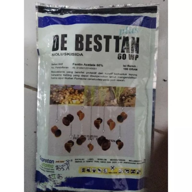 Jual obat pertanian insektisida Siput sawah DE BESTTAN 100 gr | Shopee ...